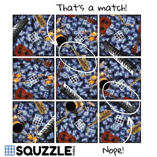 INSTRUMENTS Squzzle Puzzle: 9-piece brain teasing square puzzle – Fun ...